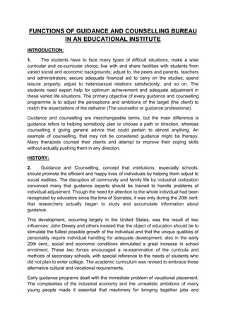 Guidance & counselling | PDF