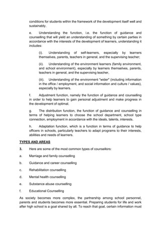 Guidance & counselling | PDF