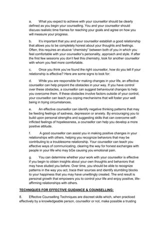 Guidance & counselling | PDF