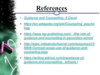 Guidance & counselling | PPTX