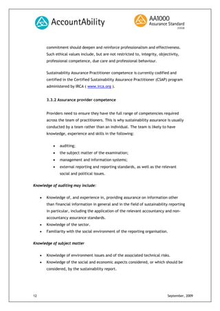 Guidance for aa1000 as 2008 assurance providers | PDF