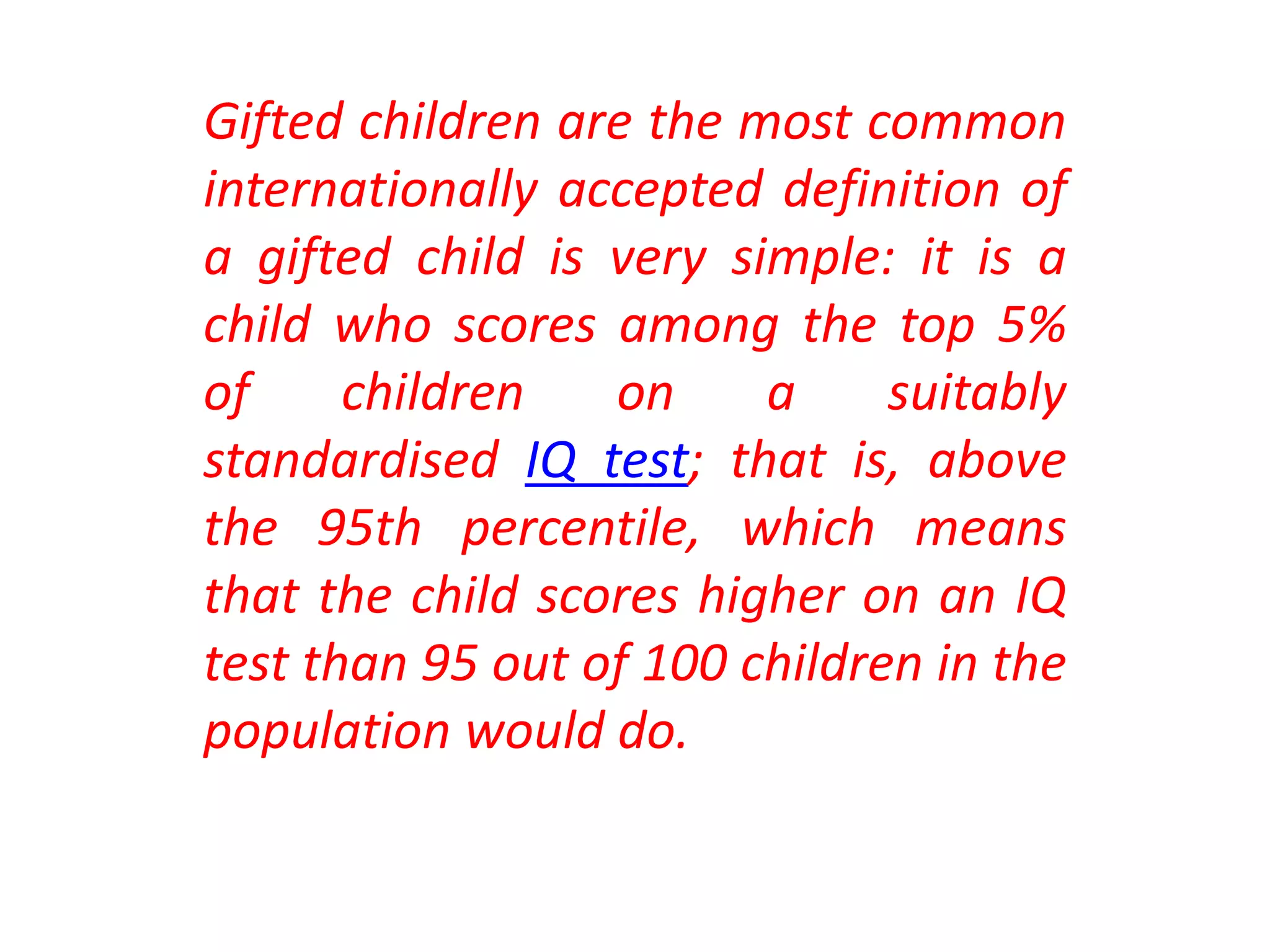 Guidance for gifted children | PPTX