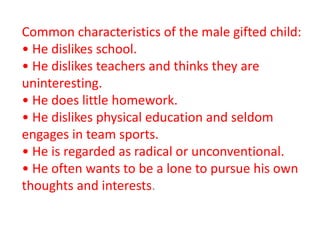 Guidance for gifted children | PPTX