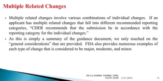 Guidance for industry changes to an approved nda or anda | PPTX