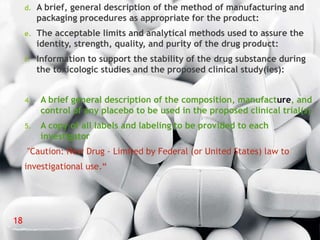 Guidance for industry content and format of investigational new drug ...