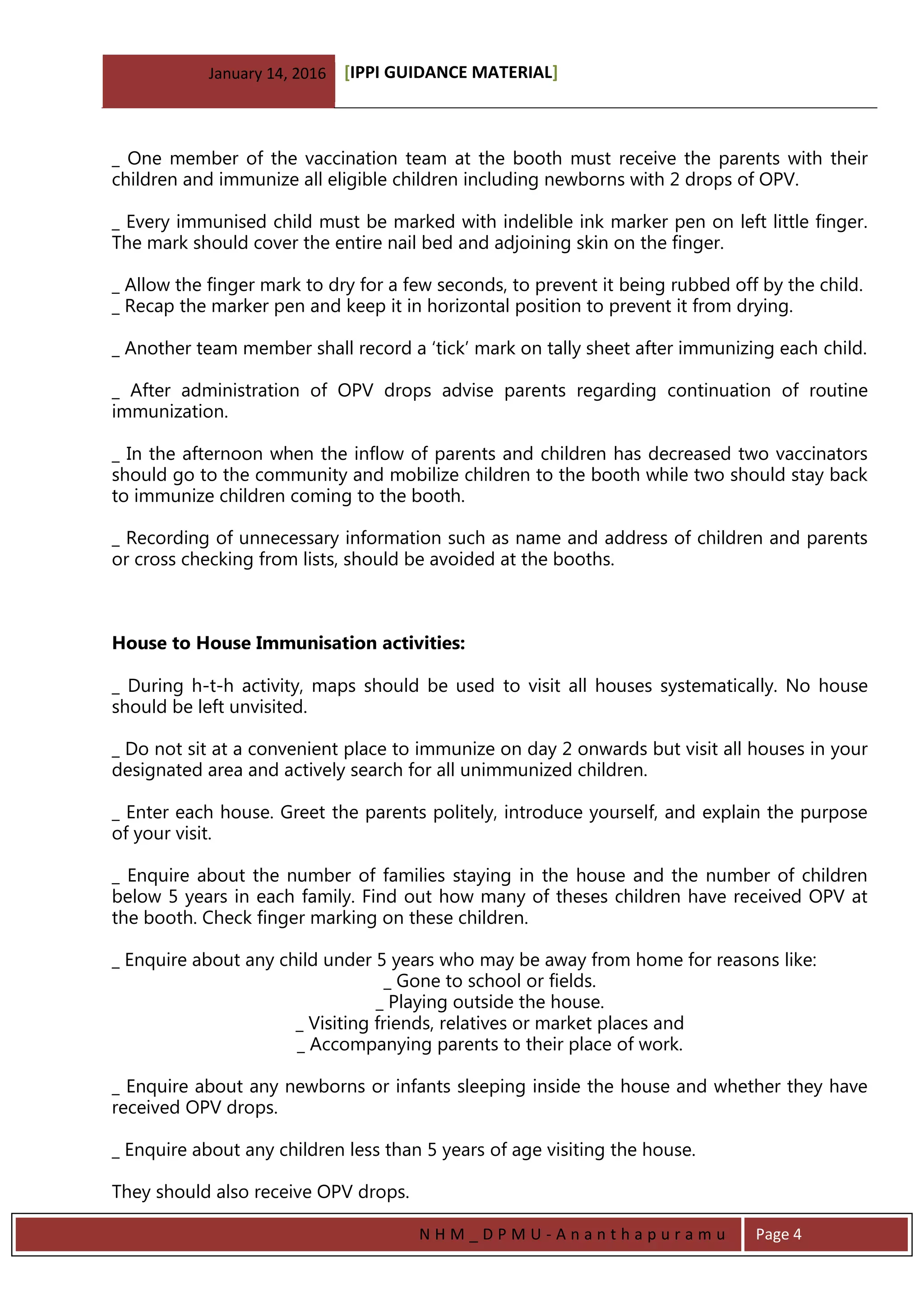 Guidance for ippi 2016 | PDF