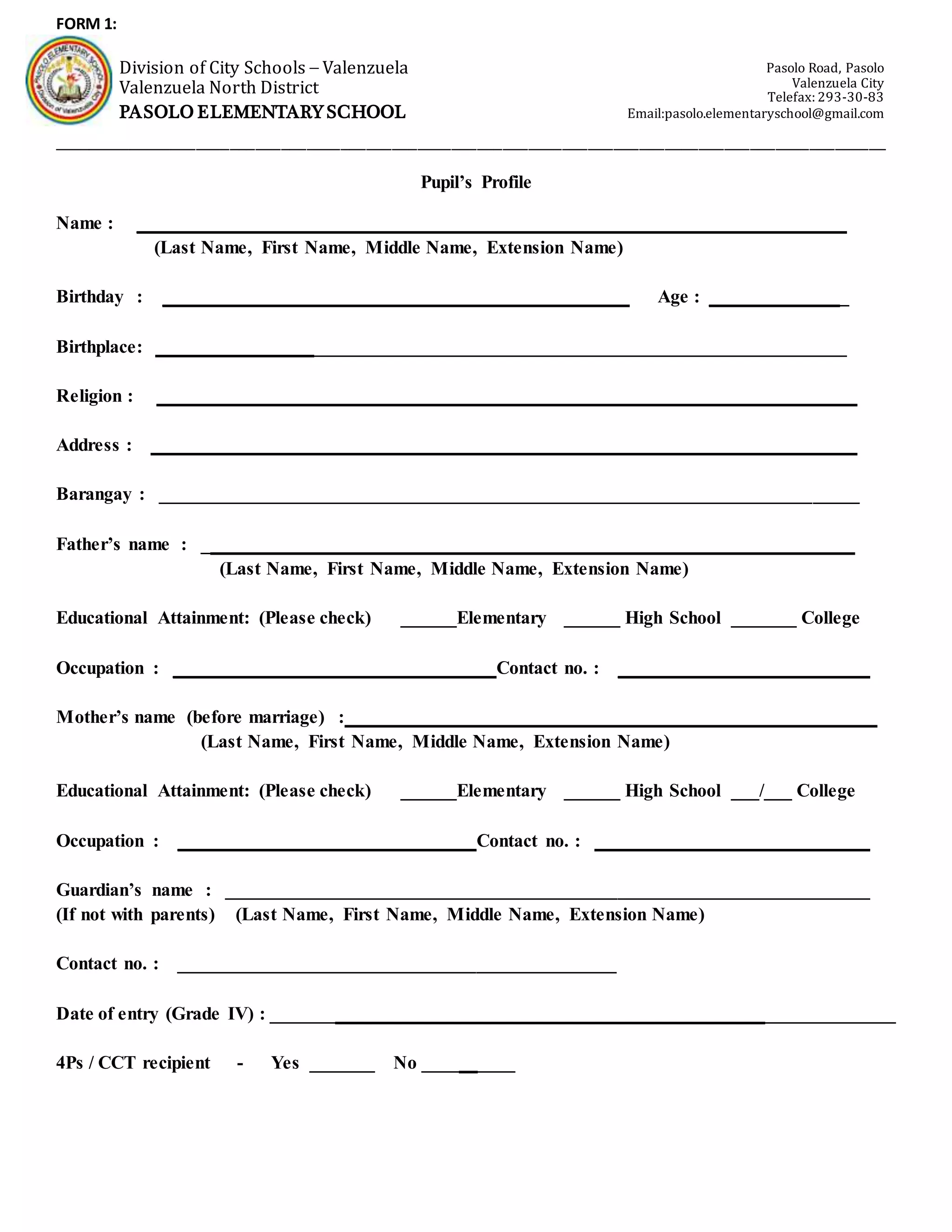 Guidance forms | DOCX