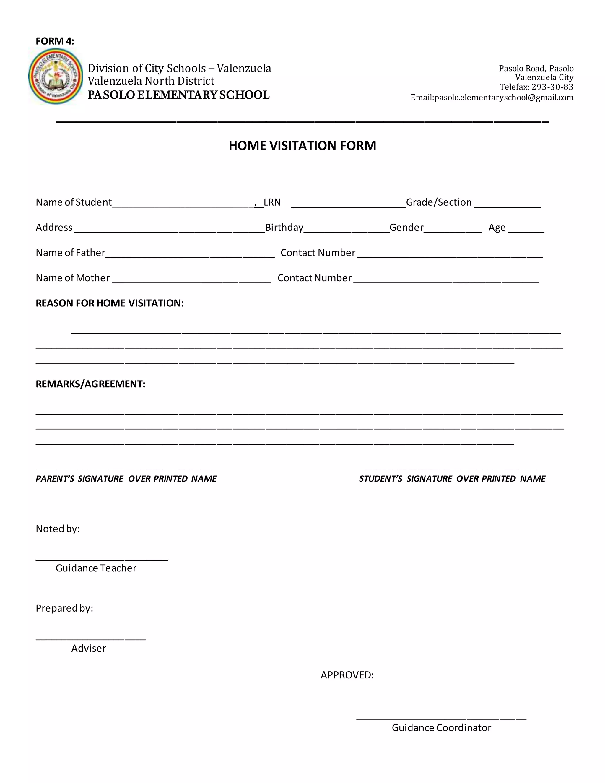 Guidance forms | DOCX