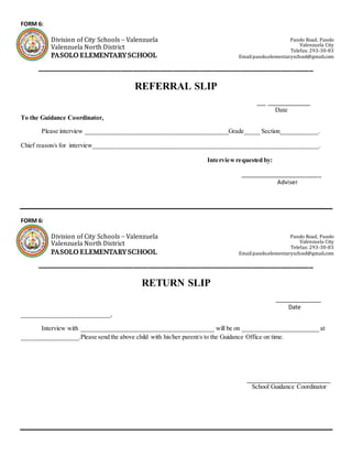 Guidance forms | DOCX