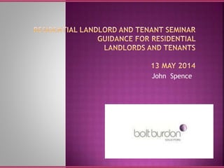 Guidance for residential landlords and tenants | PPT