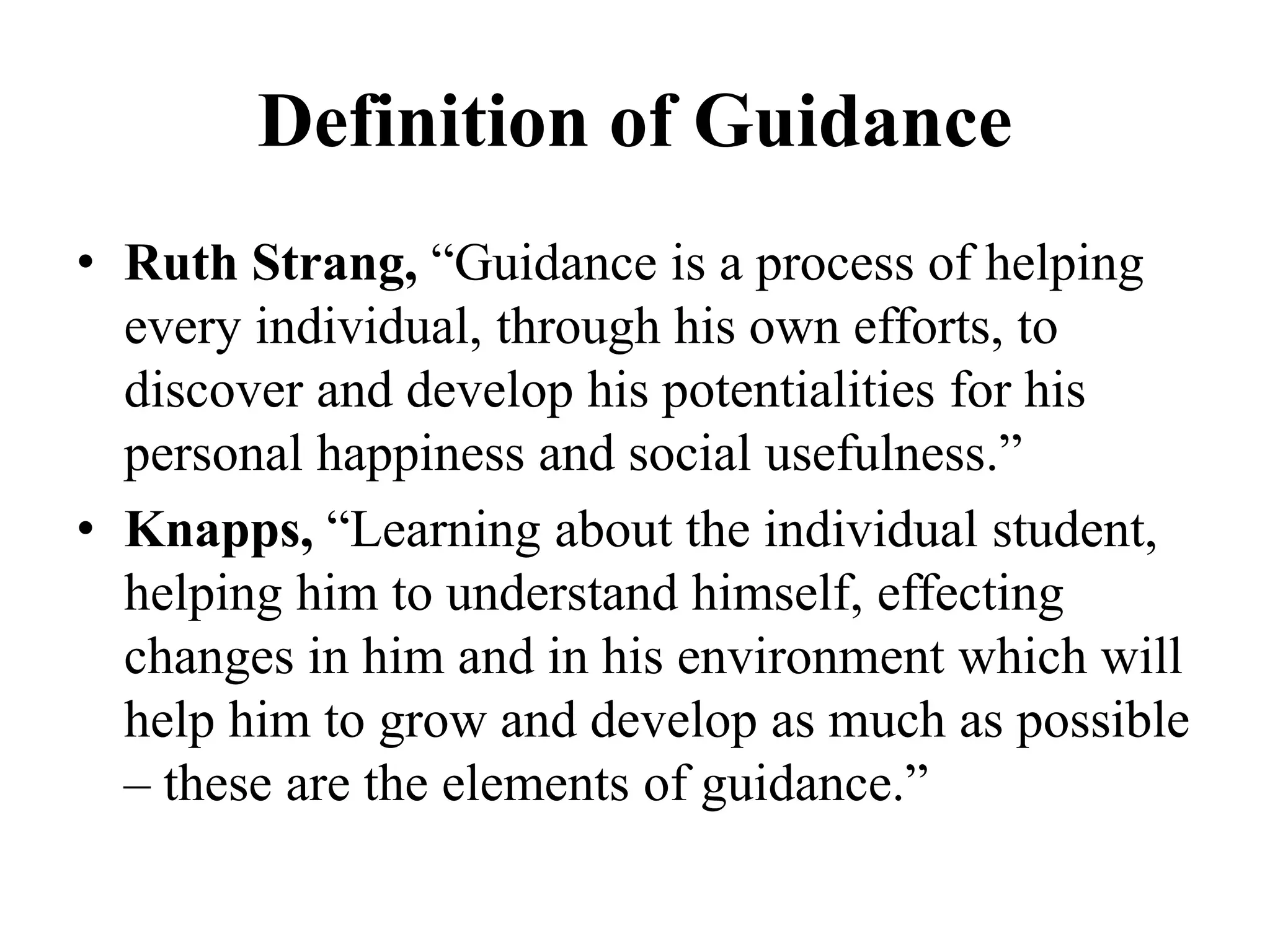 Guidance in education | PDF