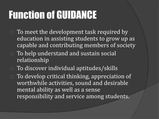 Guidance in the elementary school | PPTX