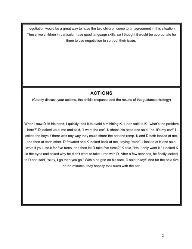 Guidance log one | DOC | Parenting Children Aged 4-11 | Parenting