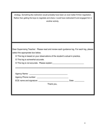 Guidance log one | DOC