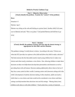 Guidance log template three | DOC