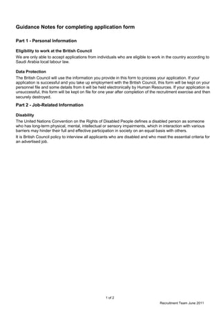 Guidance notes sa | DOC