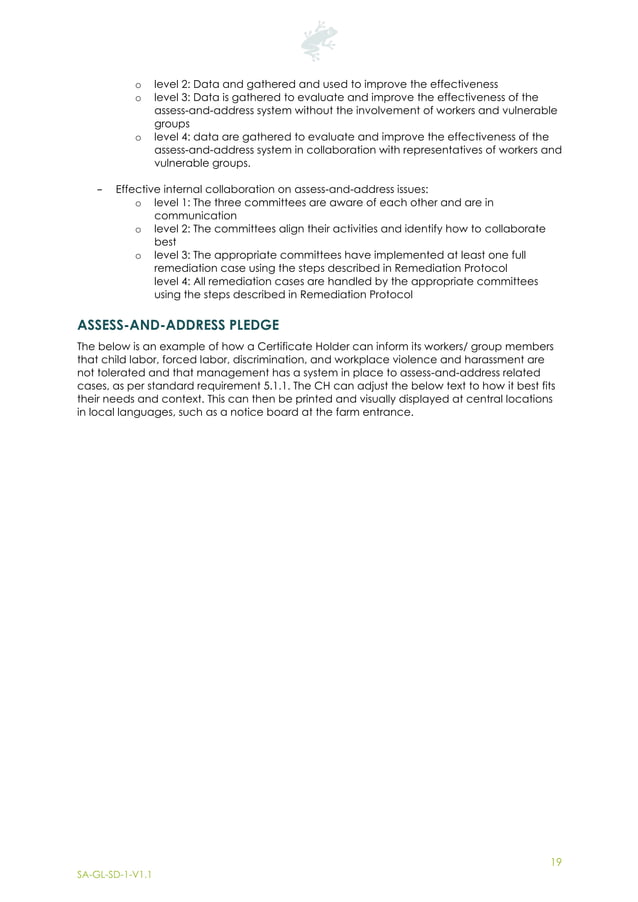Guidance on Assess and Address.pdf | Agriculture | Industries