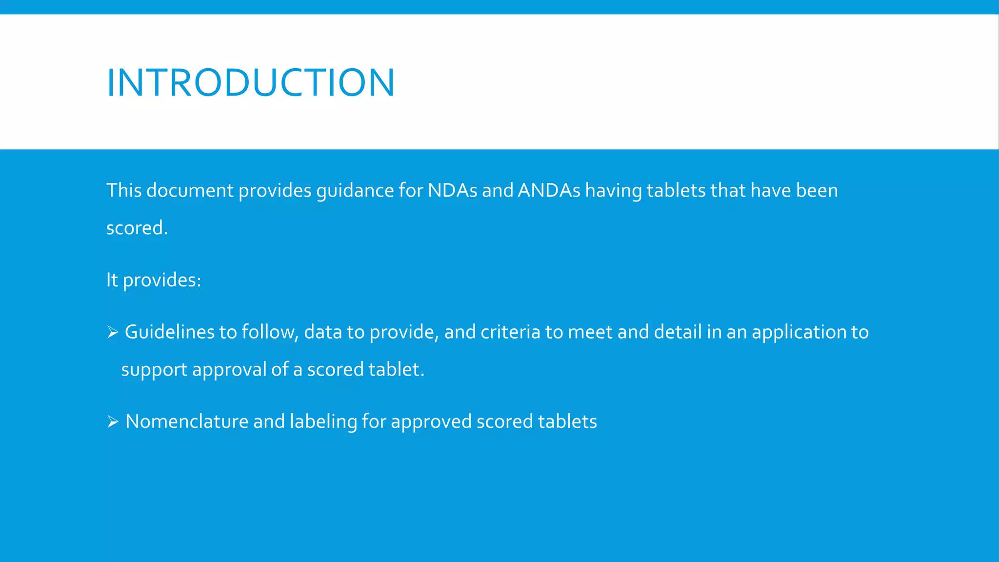 Guidance on tablet scoring | PPTX