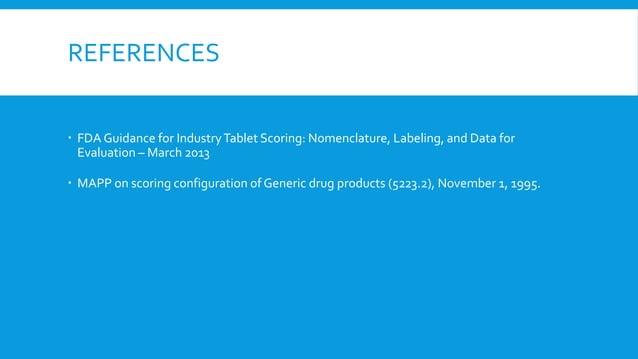 Guidance on tablet scoring | PPTX