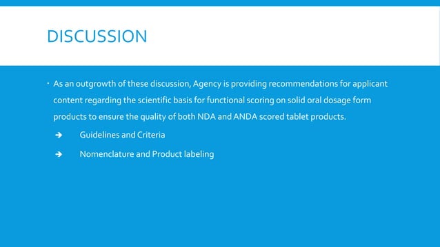 Guidance on tablet scoring | PPTX