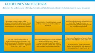 Guidance on tablet scoring | PPTX