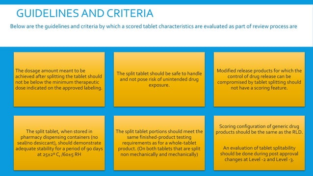 Guidance on tablet scoring | PPTX