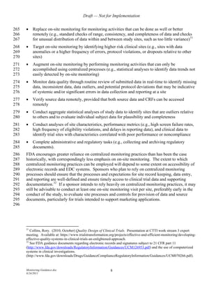 FDA GUIDANCE: Oversight Of Clinical Investigations Risk Based Approach ...