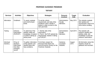 Proposed Guidance Program | PDF