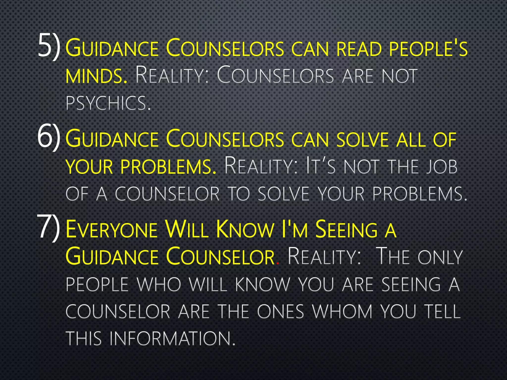 Misconception on Guidance Services | PPTX