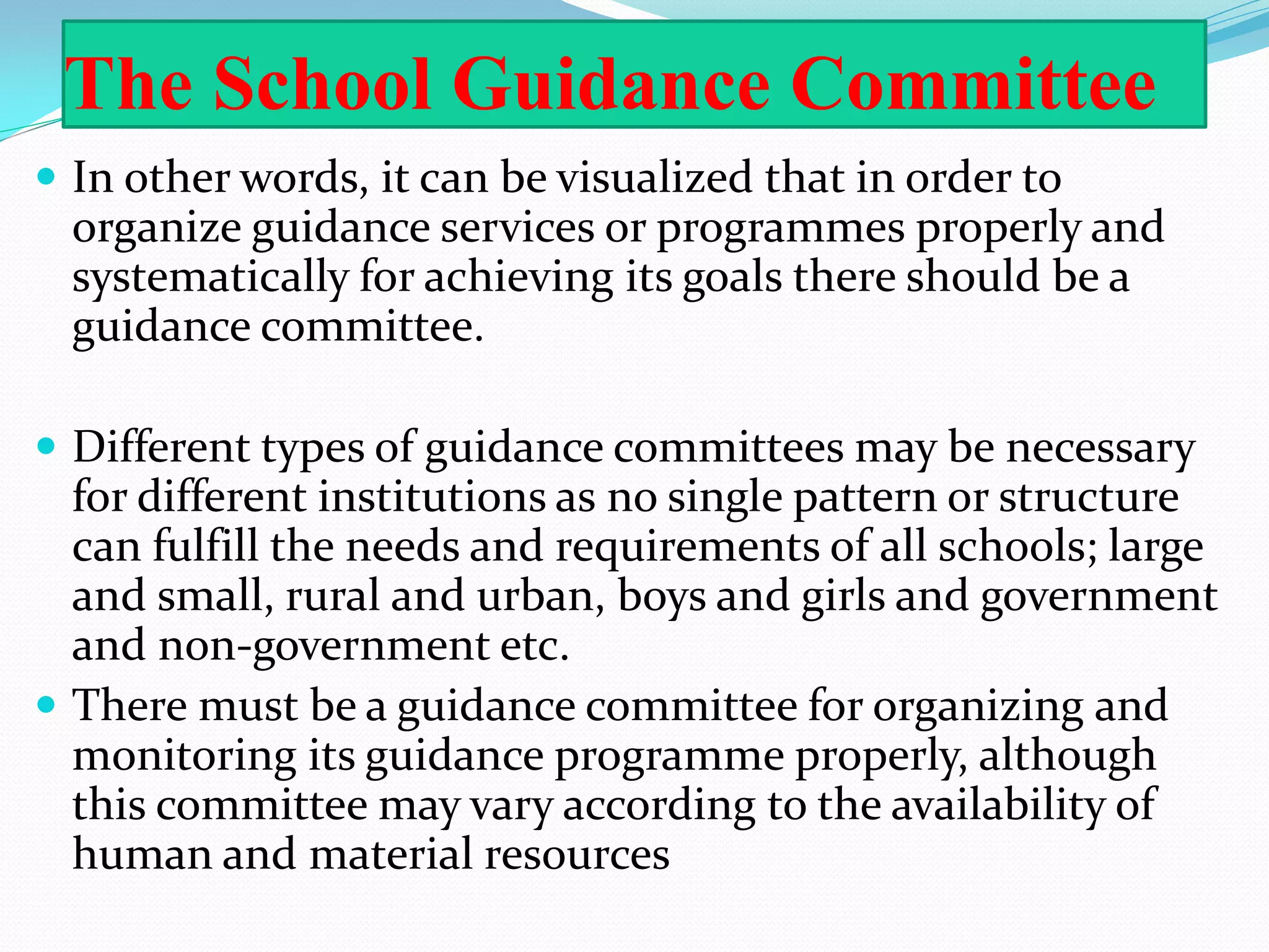 Guidance services | PDF