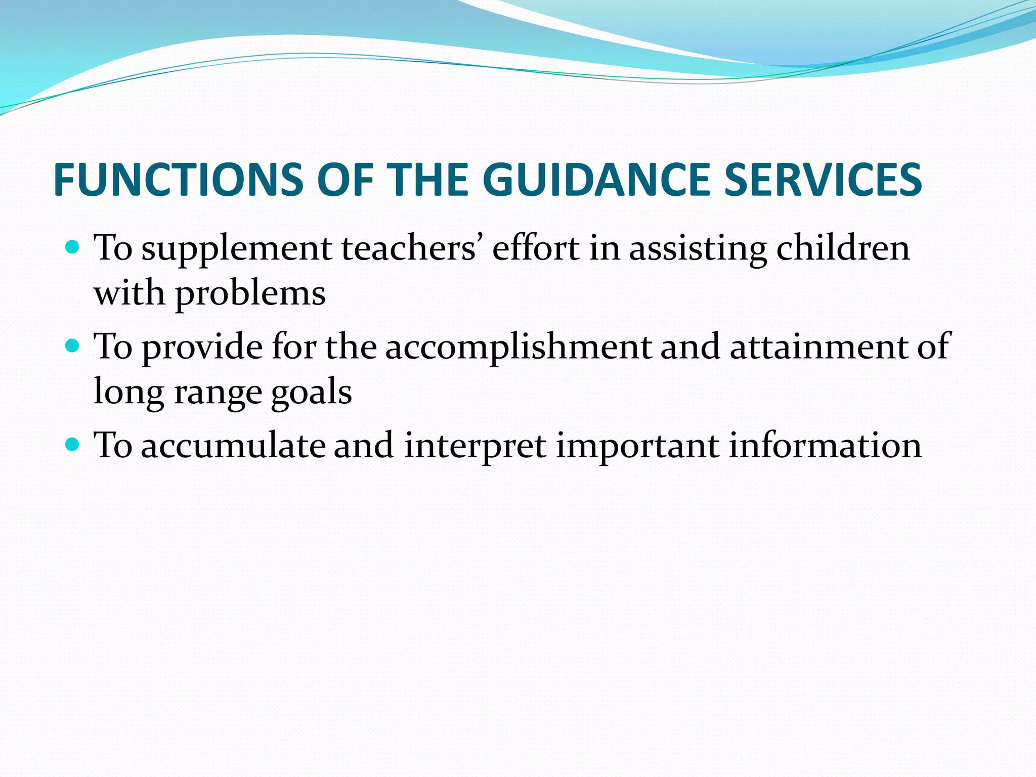 Guidance services | PDF
