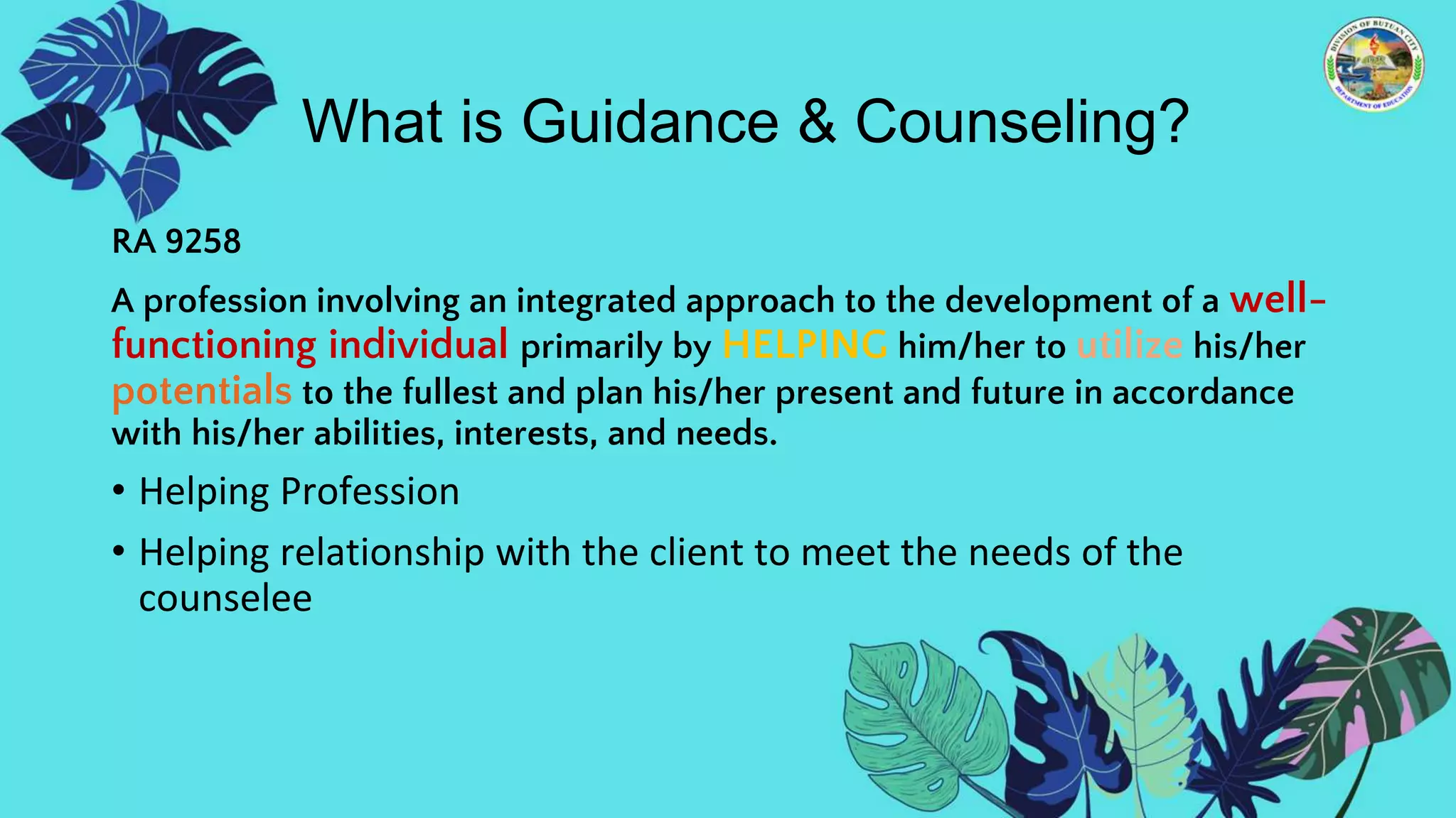 GUIDANCE SERVICES and ACTION PLAN.pptx