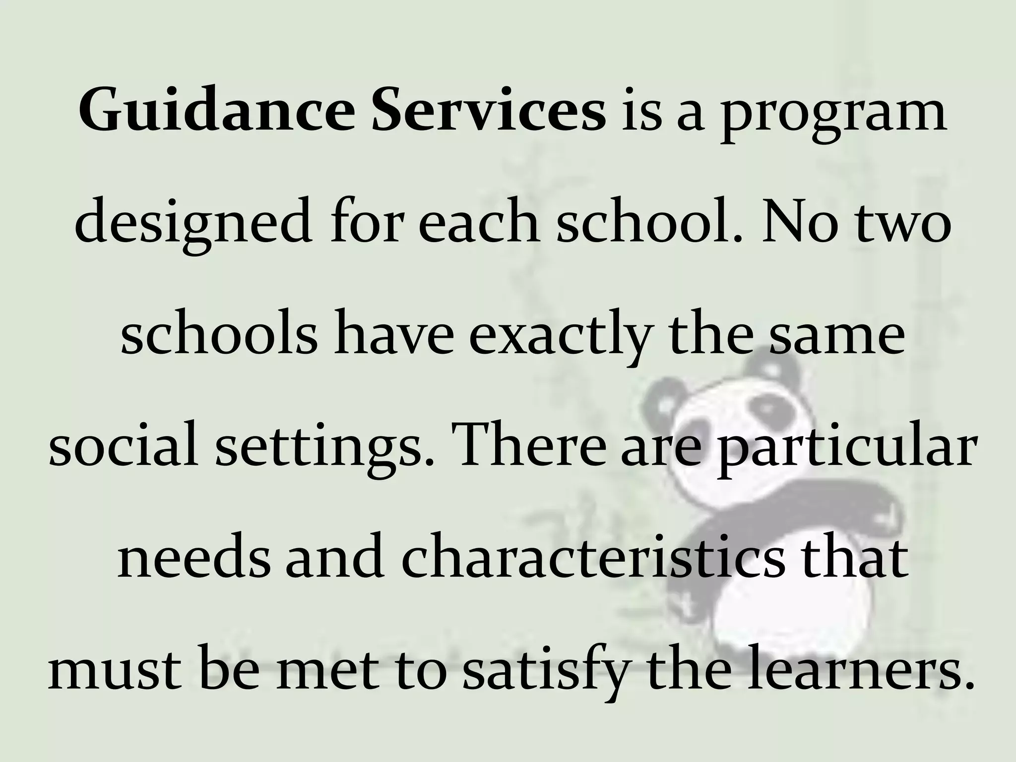Guidance services and facilities | PPTX