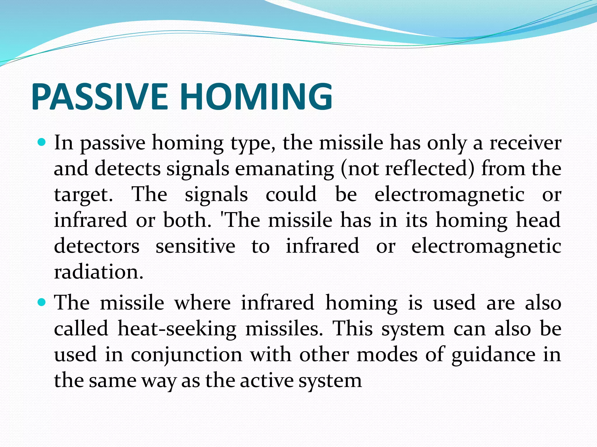 Guidance system in missiles | PPTX