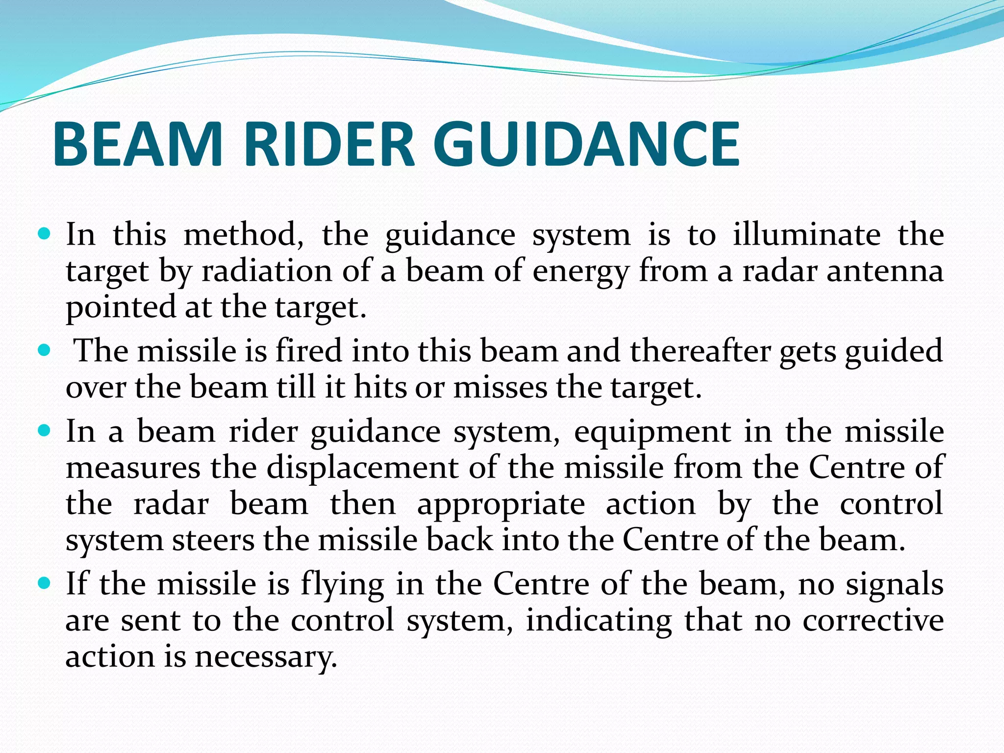 Guidance system in missiles | PPTX
