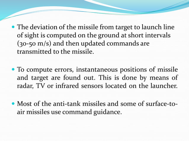 Guidance system in missiles | PPTX | Operating Systems | Computer ...