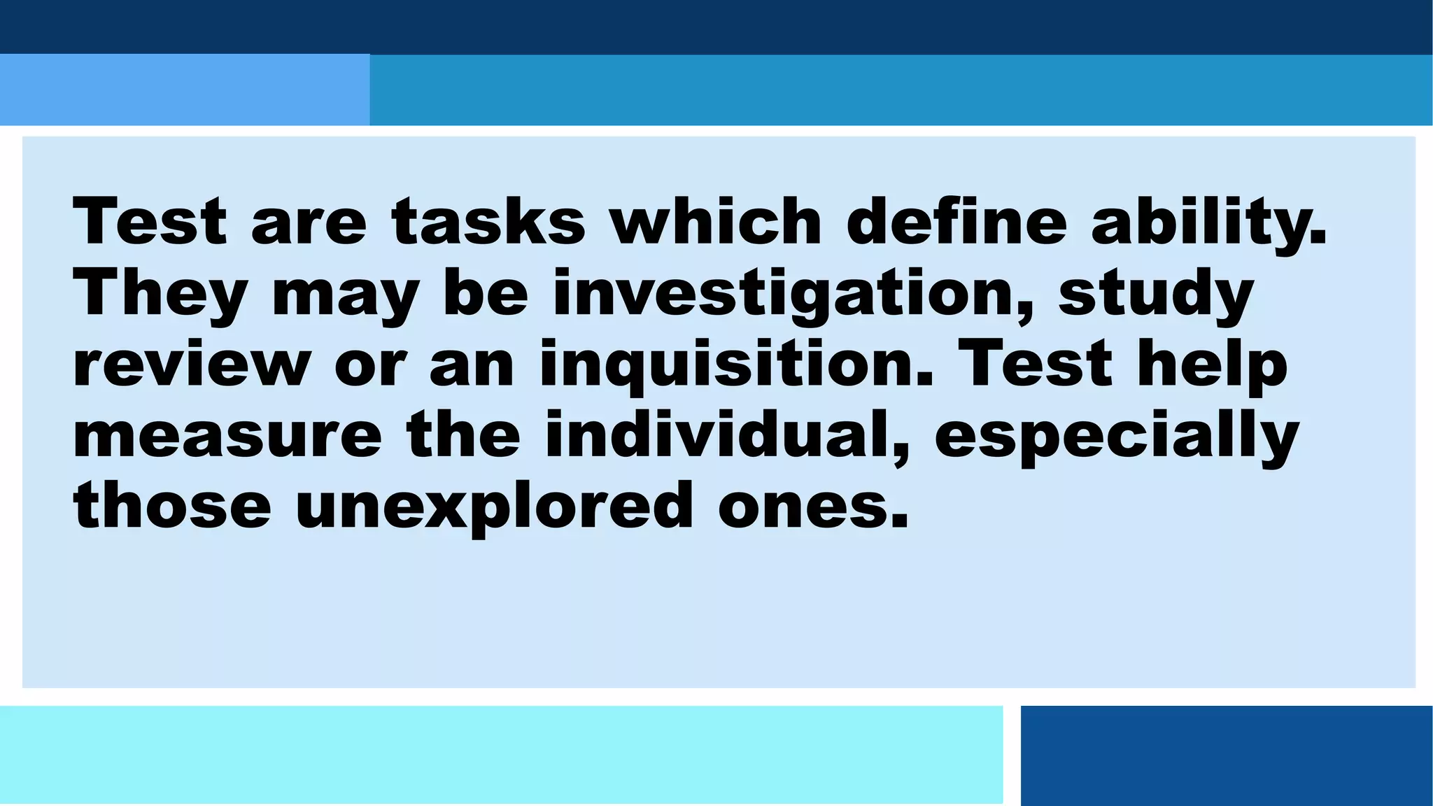 Guidance TYPES OF TEST | PPTX