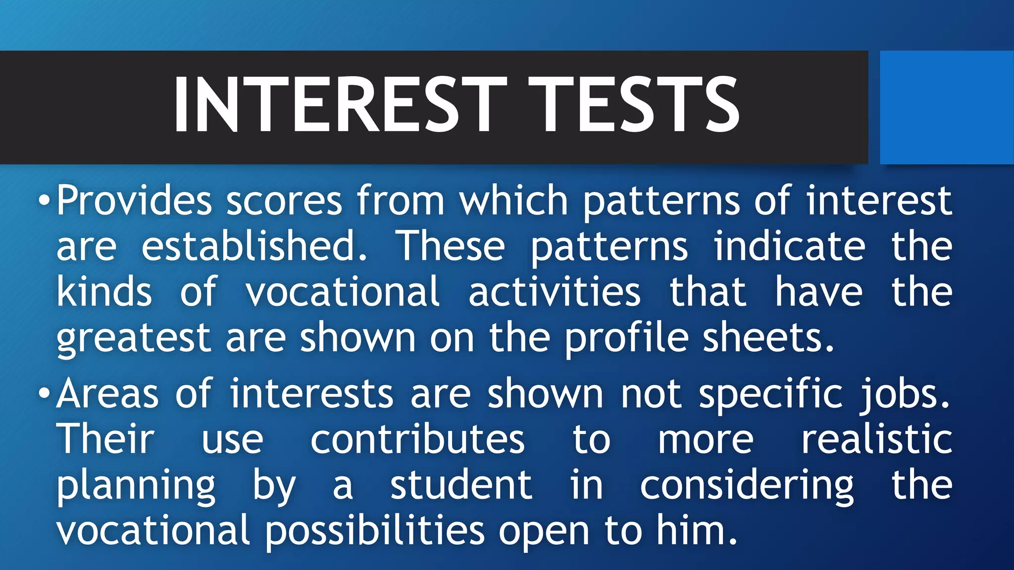 Guidance TYPES OF TEST | PPTX
