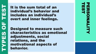 Guidance TYPES OF TEST | PPTX