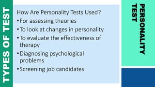 Guidance TYPES OF TEST | PPTX