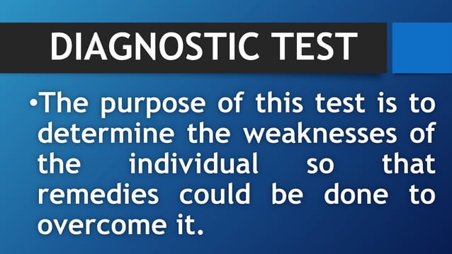 Guidance TYPES OF TEST | PPTX