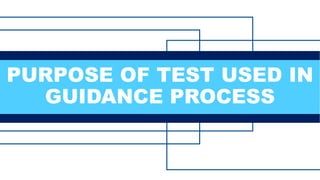 Guidance TYPES OF TEST | PPTX