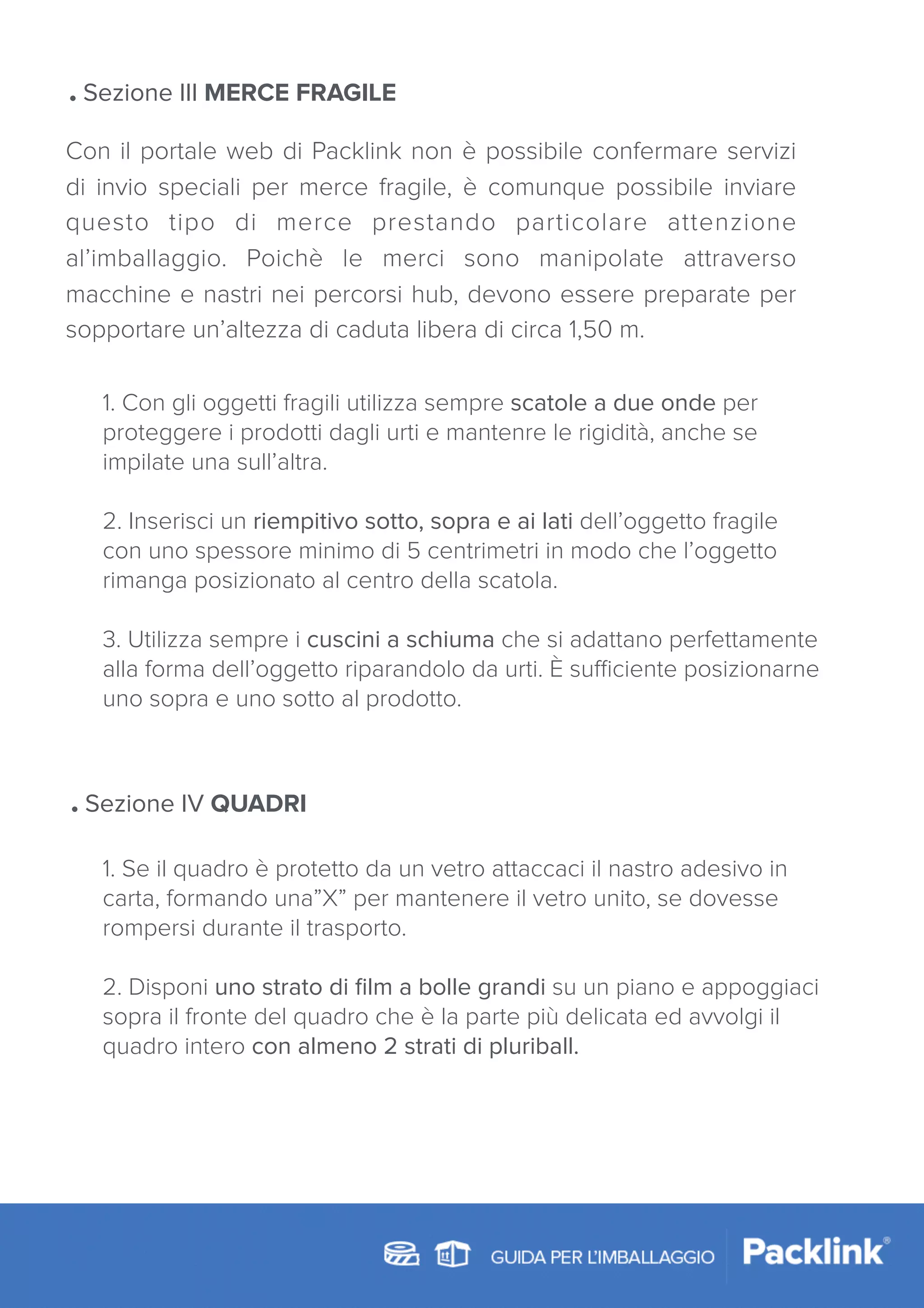Guida Imballaggio Packlink | PDF
