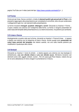 Guida in italiano a Prezi Next | PDF