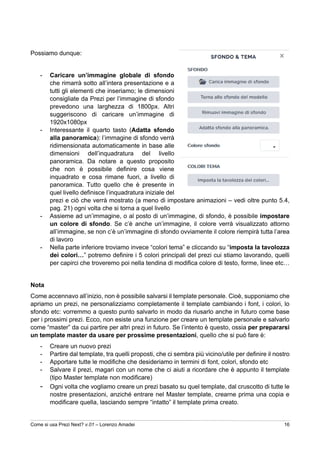 Guida in italiano a Prezi Next | PDF