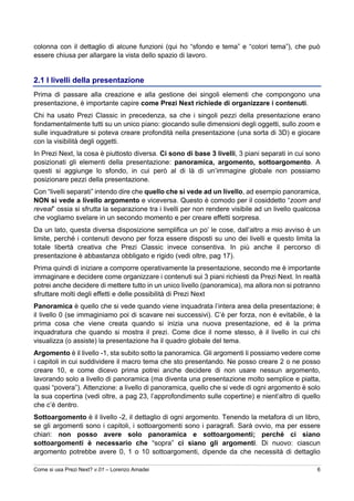 Guida in italiano a Prezi Next | PDF