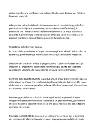 Prova di durezza - Guida completa delle prove di Laboratorio | PDF