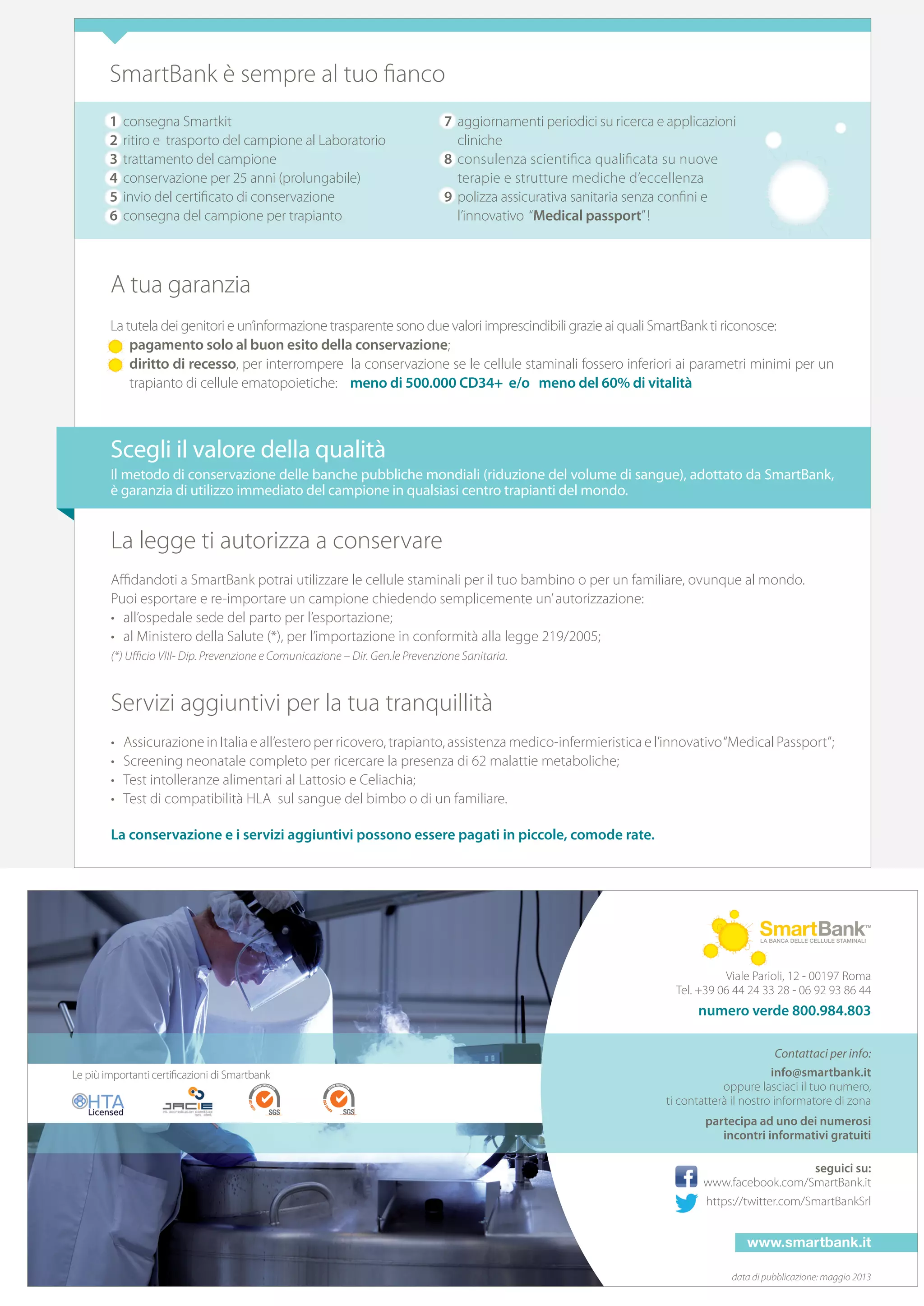 SmartBank guida rapida sulla conservazione staminali cordonali | PDF ...