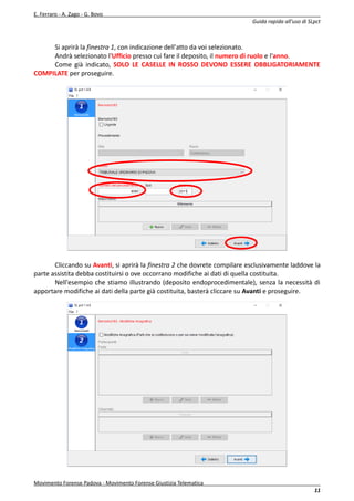 GUIDA RAPIDA ALL'USO DI SLPCT - Manuale di emergenza per il Processo ...