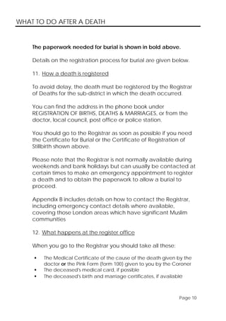 Guide What to do after a Death | PDF